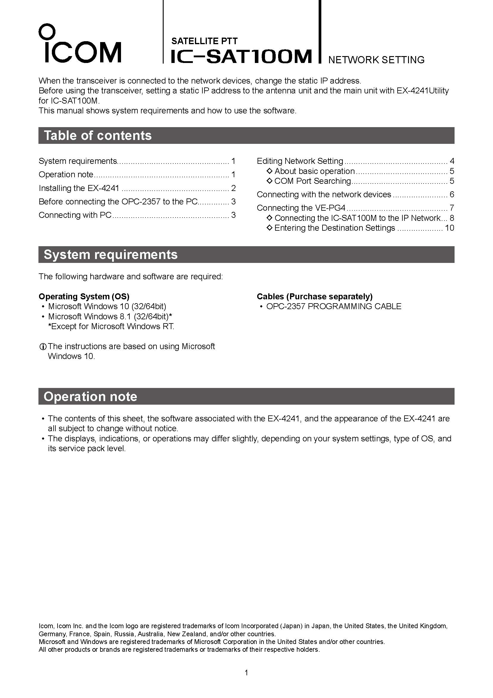 ICOM IC-SAT100M Satellite PTT Network Setting – SatellitePhoneStore