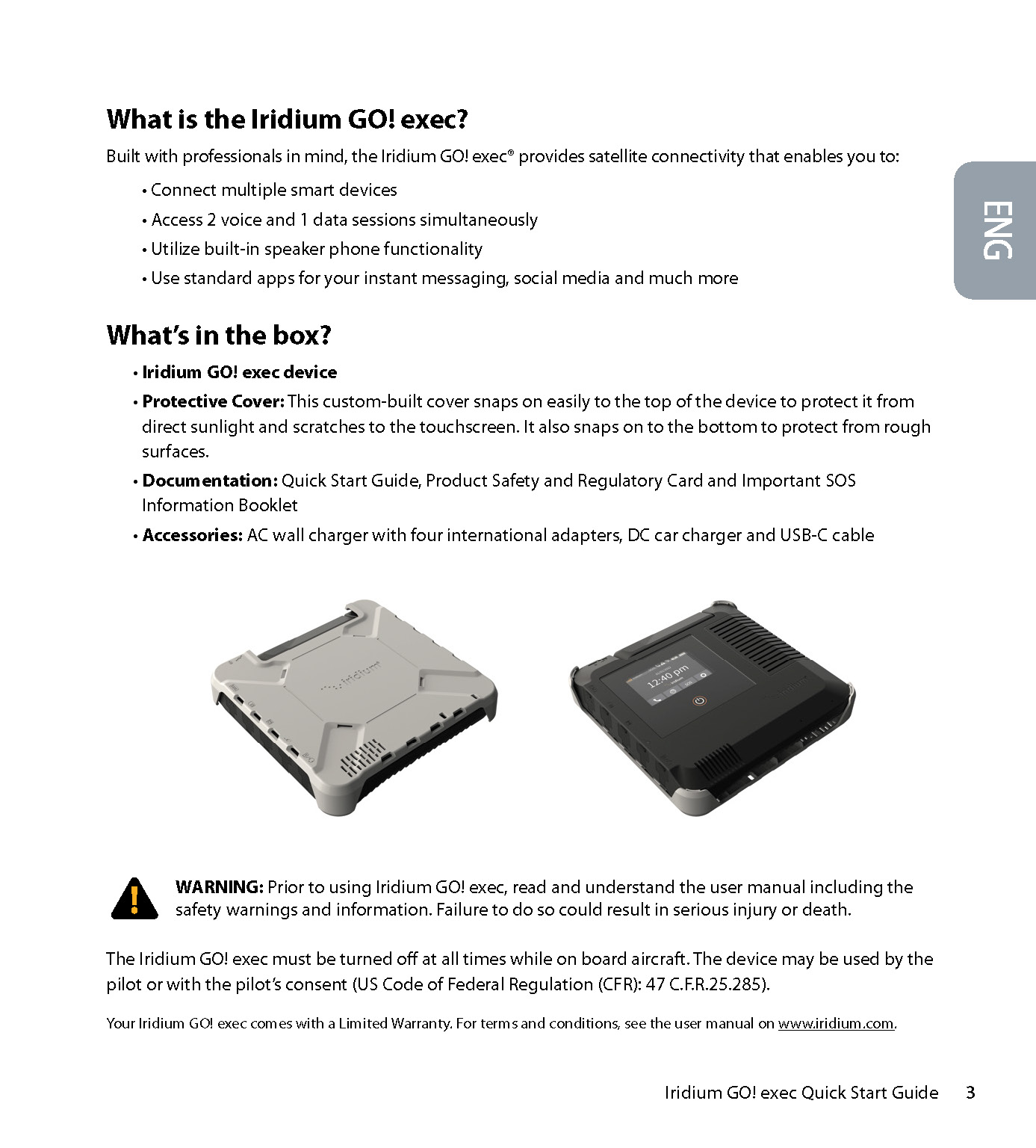 Iridium Go! exec™ Quick Start Guide – SatellitePhoneStore