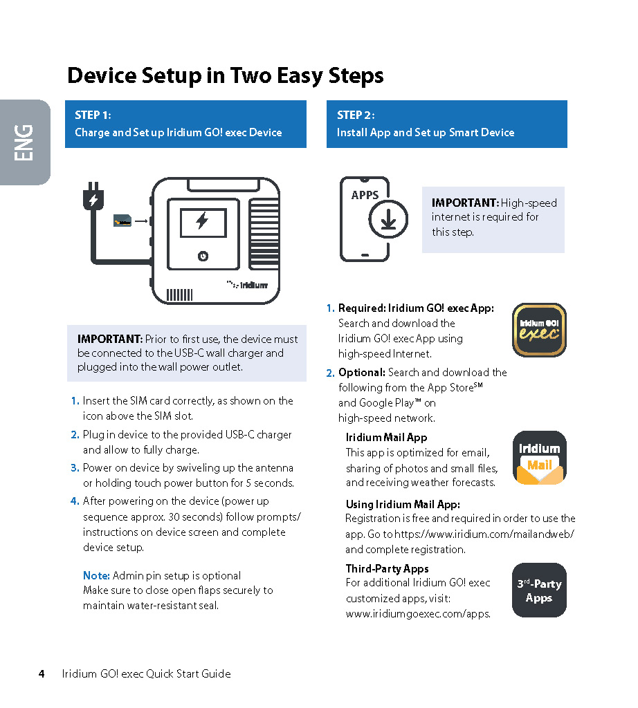 Iridium Go! exec™ Quick Start Guide – SatellitePhoneStore
