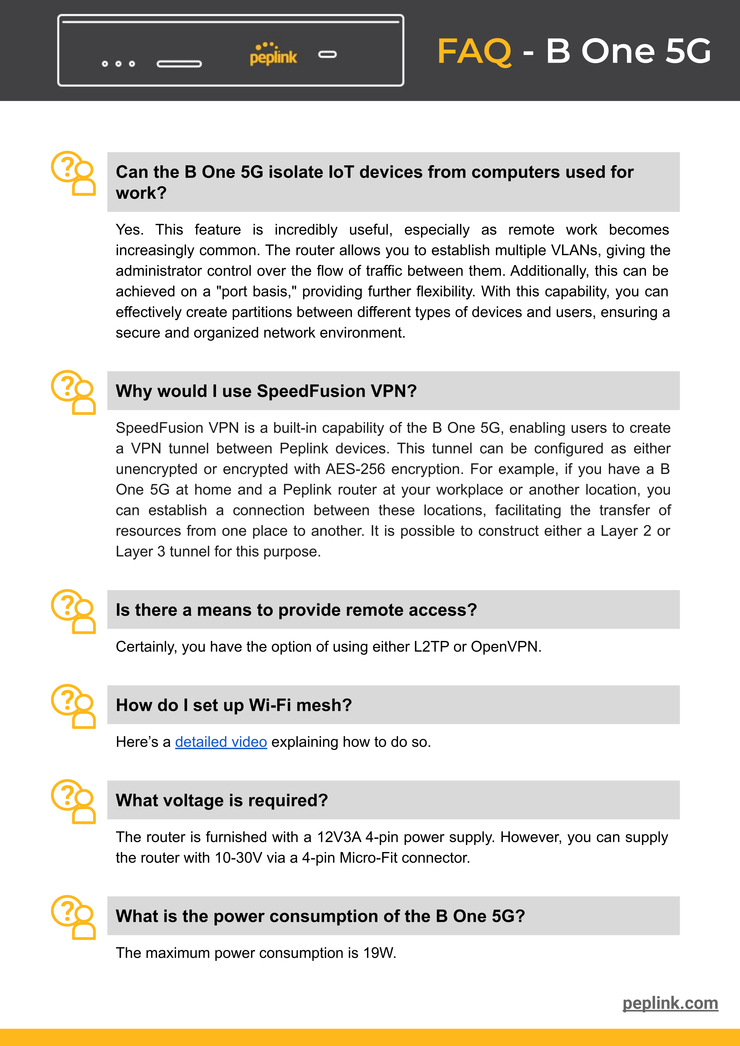Peplink B One 5g FAQ – SatellitePhoneStore
