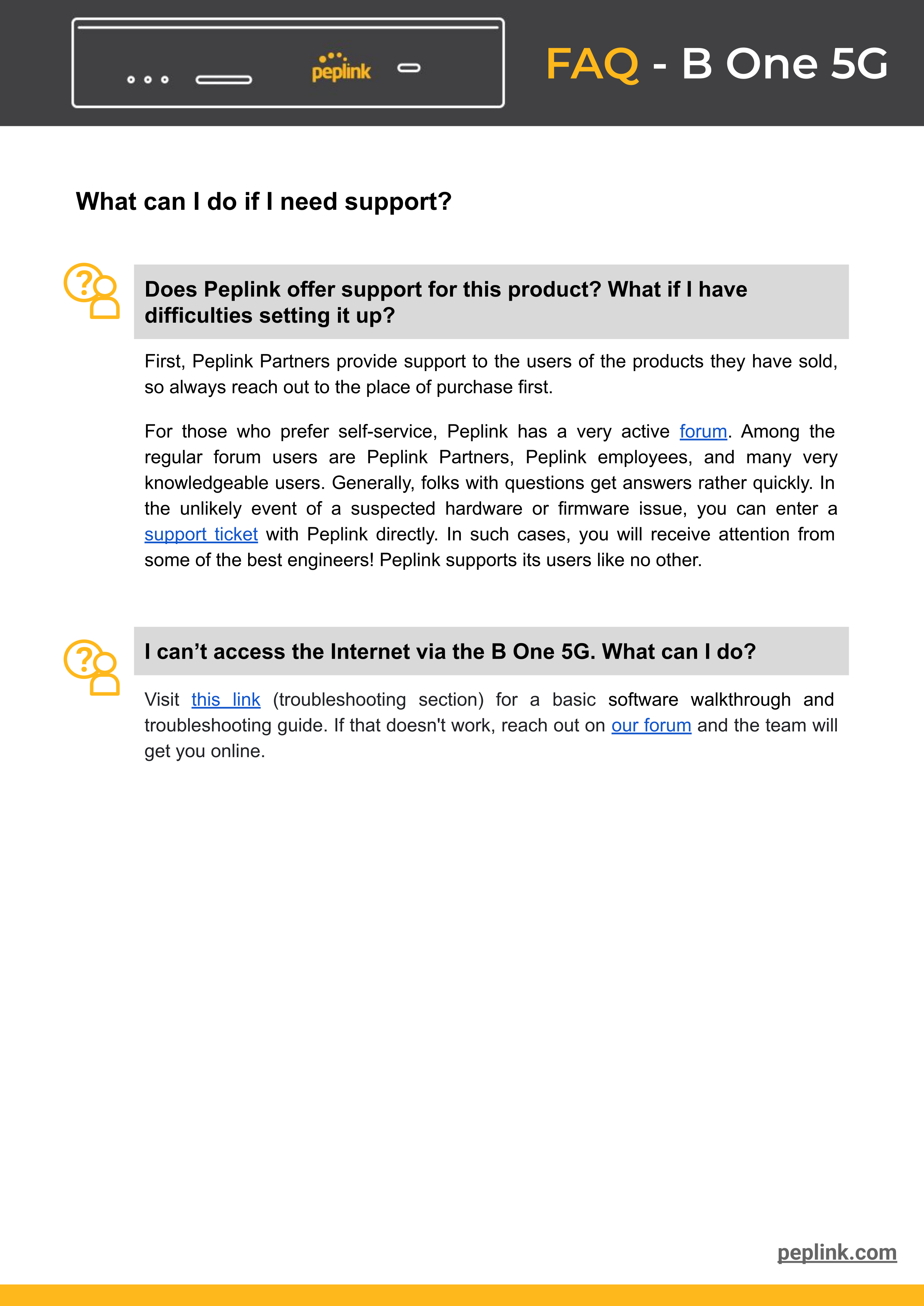 Peplink B One 5g FAQ – SatellitePhoneStore