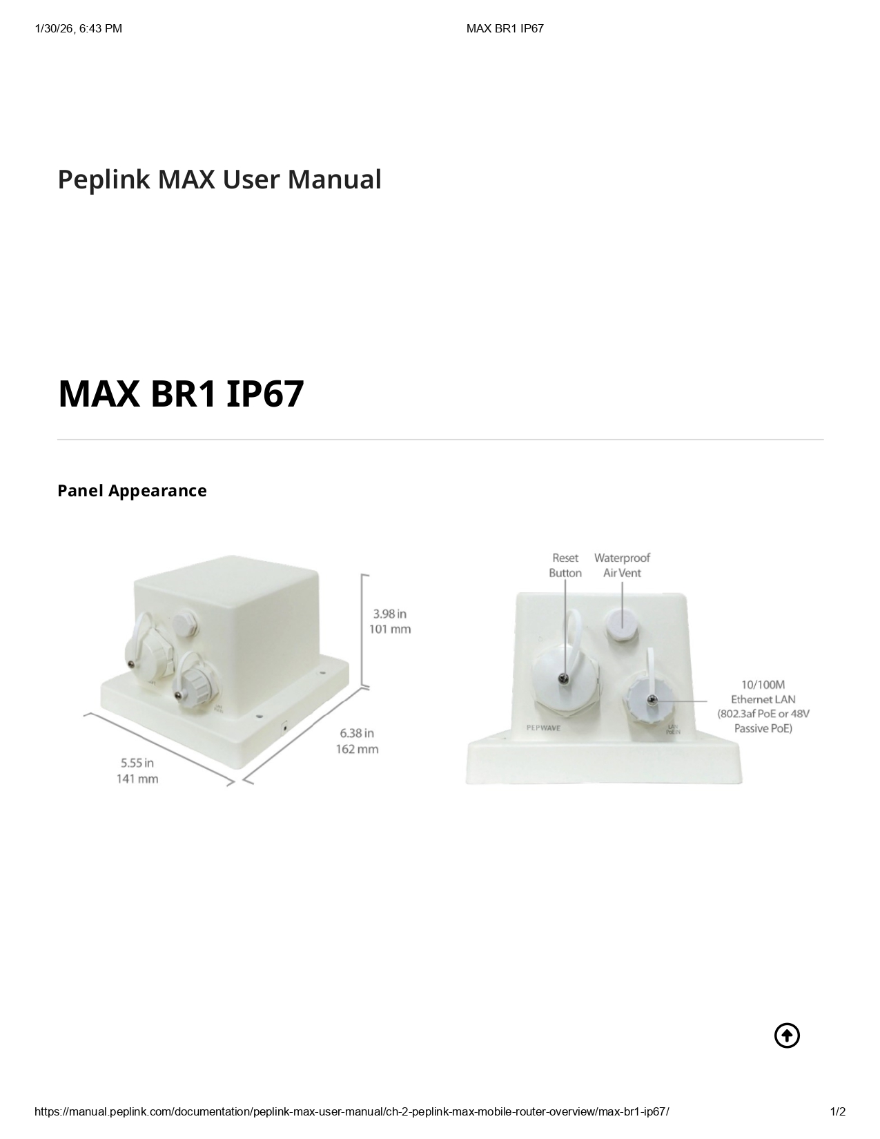 Peplink MAX BR1 IP67 User Manual – SatellitePhoneStore